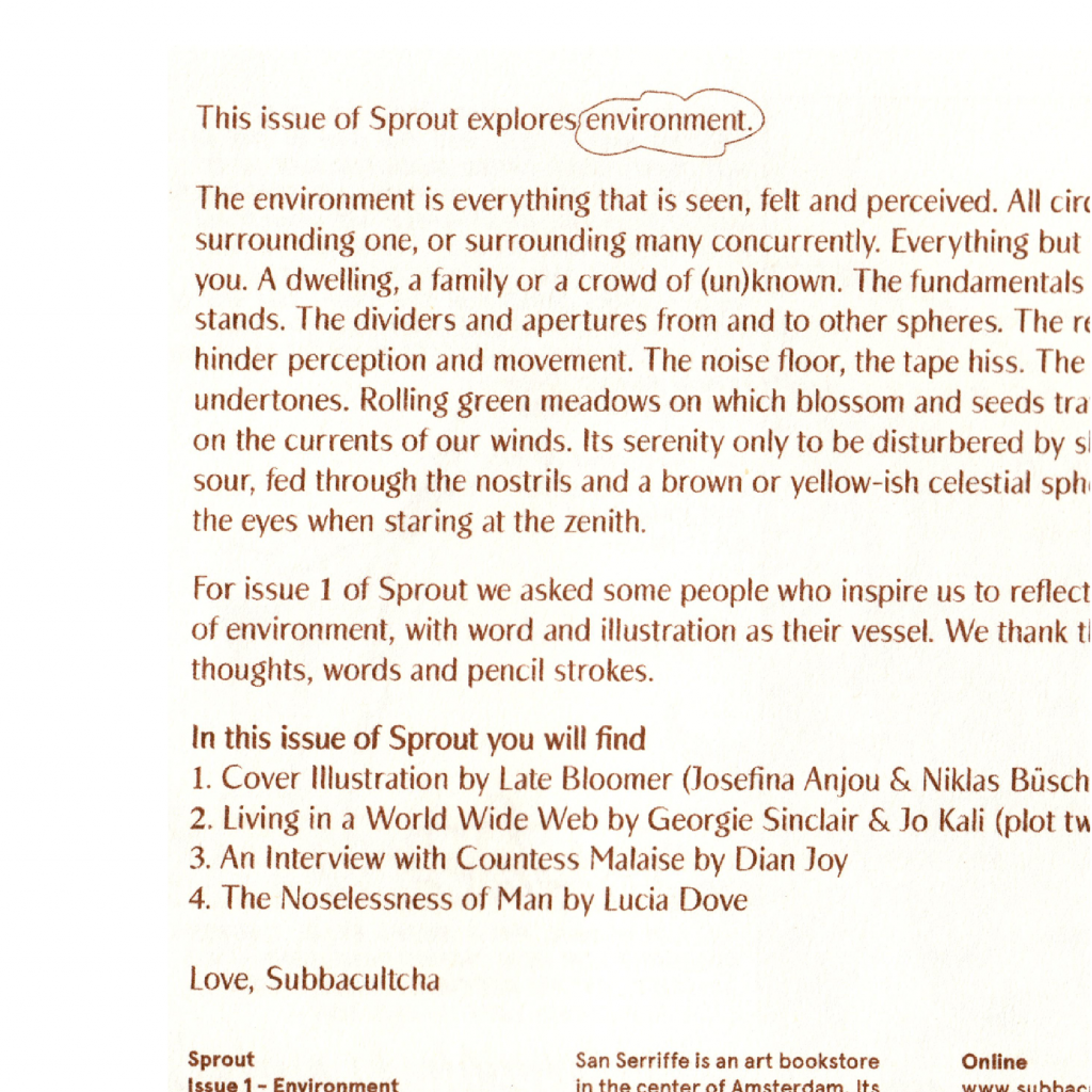 Sprout Issue 1 – Environment » Subbacultcha