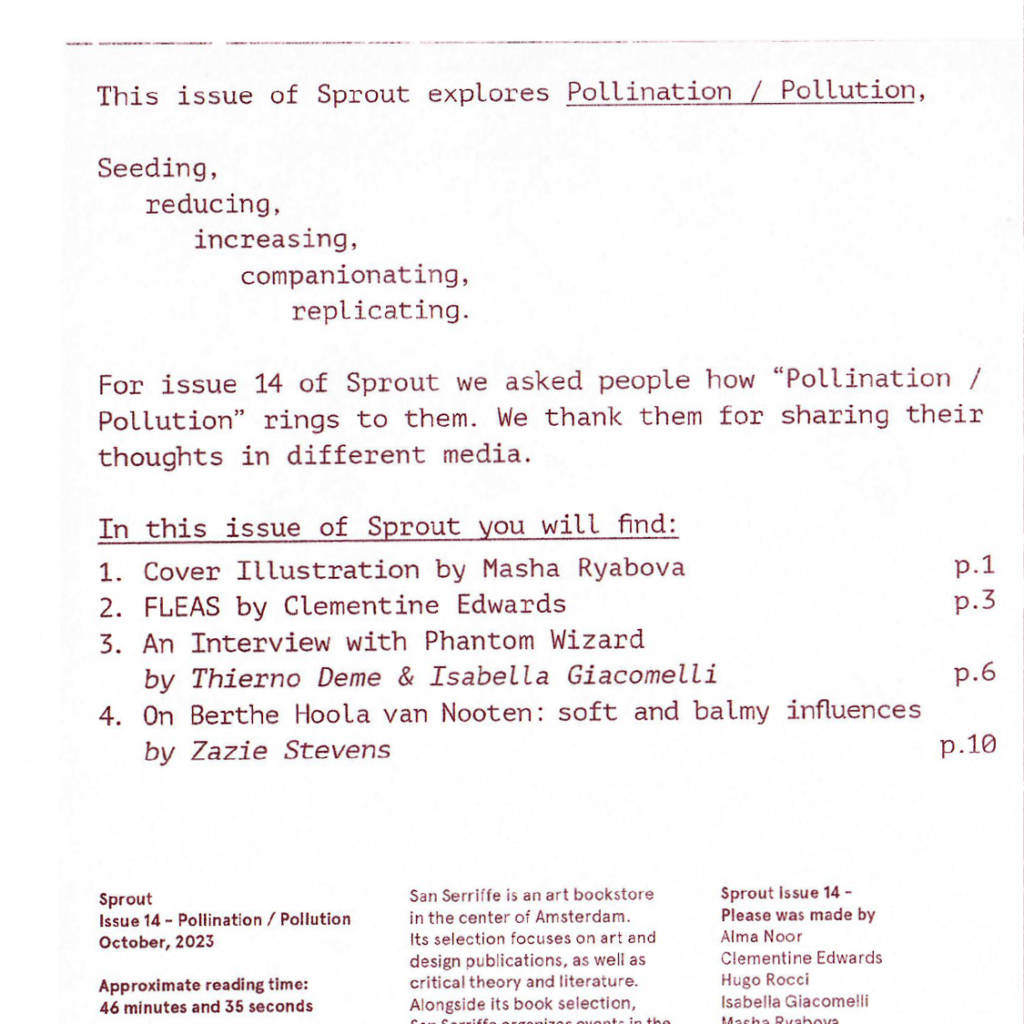 Sprout Issue 14- Pollination / Pollution » Subbacultcha